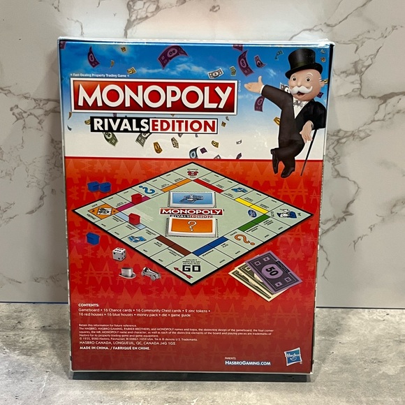 Hasbro | Toys | Monopoly Rivals Edition Hasbro 2 Player Board Game New ...